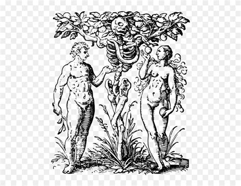 Tree Of The Knowledge With Adam And Eve Adam And Eve Woodcut Clipart 5542843 PinClipart