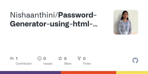 Github Nishaanthinipassword Generator Using Html Css Javascript