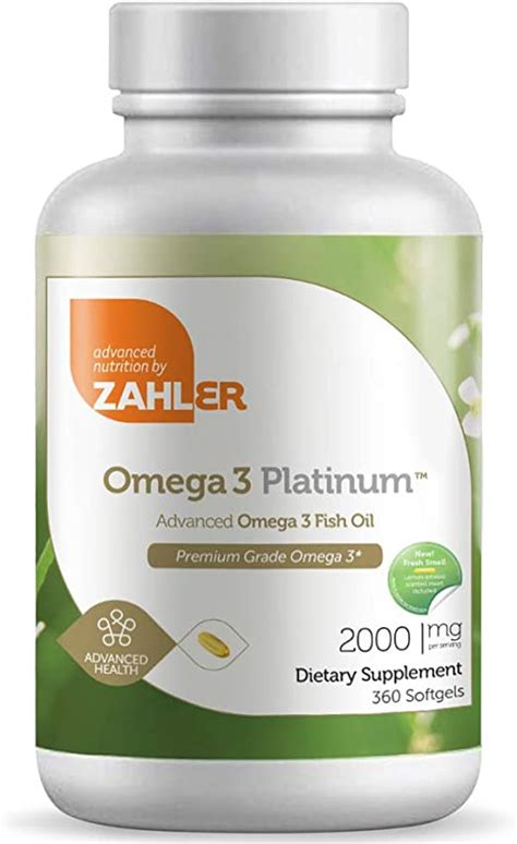Zahler Omega 3 Platinum 2000 Mg 360 Softgels Vitacost