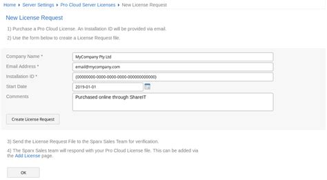 Webconfig New License Request Enterprise Architect User Guide