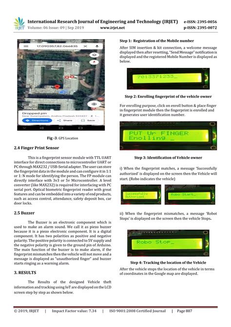 Irjet Vehicle Theft Information And Tracking Using Iot Pdf