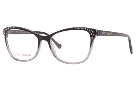 Betsey Johnson Eyeglasses Womens Trillionaire Blk Black 54 16 140mm