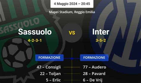 Probabili Formazioni Sassuolo Inter Ultime News E Scelte Inzaghi