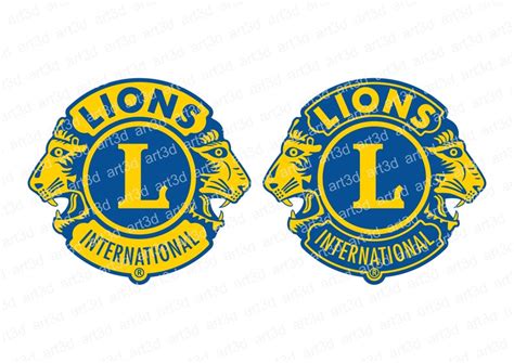 Lions Club Logo Vector Eps Cdr Dxf Png Svg Pdf Digital Files Etsy Australia