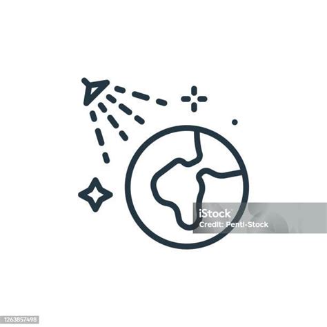 在白色背景上隔離的地球向量圖示大綱 細線地球圖示的網站設計和移動 應用程式開發細線接地輪廓圖示向量圖示向量圖形及更多互聯網圖片 Istock