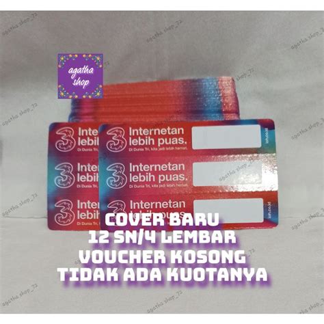 Jual VOUCHER KOSONG TRI 12 SN 4 LEMBAR Shopee Indonesia