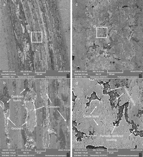 SEM Micrograph Of The Wear Track Showing The Oxide Layer And Wear