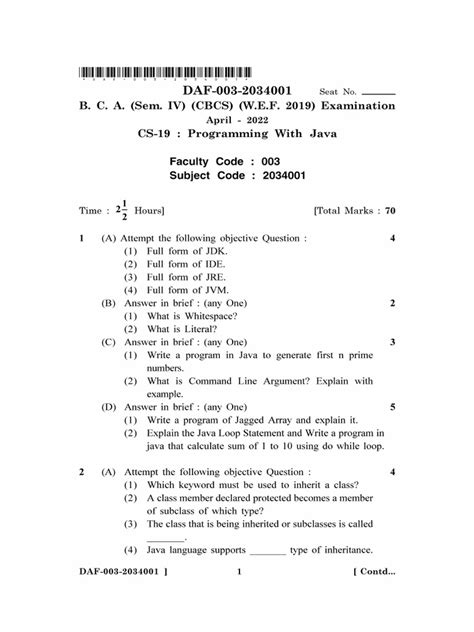 java paper 2 pdf
