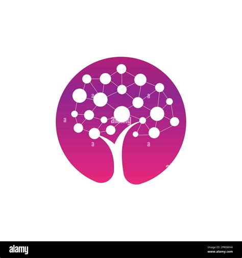 Digital Tree Logo Design Technology Nature Wireless Internet Network Vector Logo Template