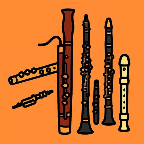 Free Printable Woodwind Instruments Coloring Pages