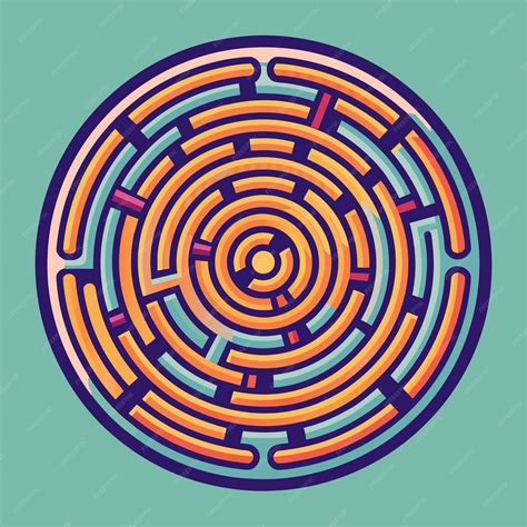 Premium Vector A Circle With A Pattern Of Lines And A Circle With A Blue Background