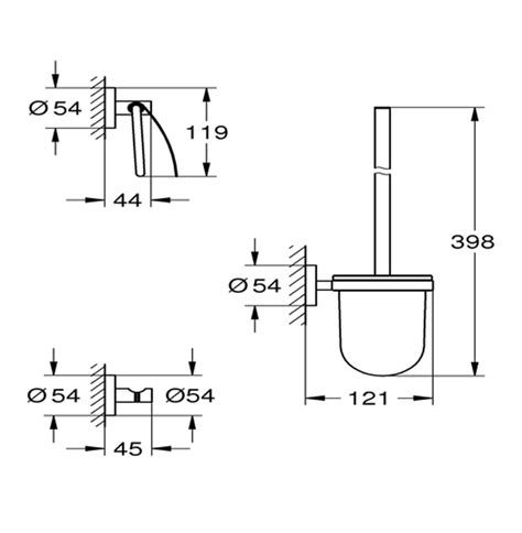 Grohe Start QuickFix 3 In 1 Toilet Accessories Set Supersteel