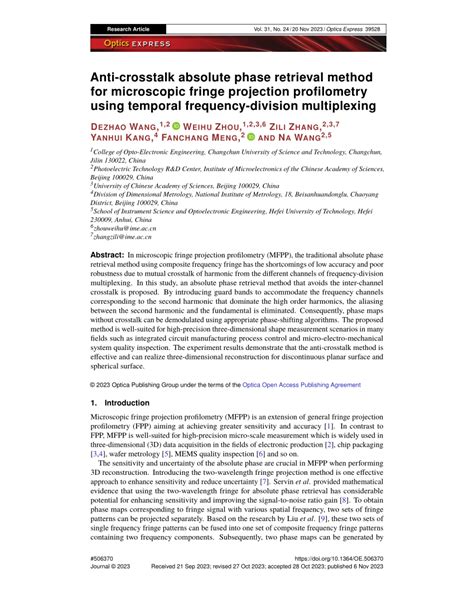 Pdf Anti Crosstalk Absolute Phase Retrieval Method For Microscopic