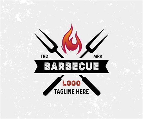 Modern Barbecue Logo Design Food Or Grill Template Vector 10626351