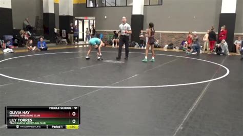 91 Lbs Round 2 Olivia Hay Ringers Wrestling Club Vs Lily Torres