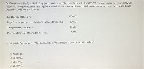 Solved On December 1 2025 ﻿marigold Corp Purchased A