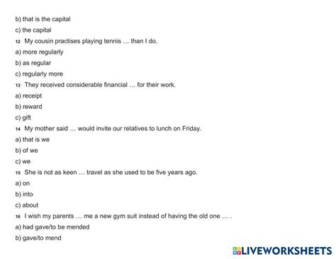 Advanced Englis Free Interactive Worksheets 7996291