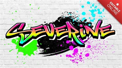 Severine | Editable Graffiti Spray | Text Effect Generator