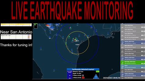 Live Earthquake Monitoring Texas And North American Earthquakes Youtube