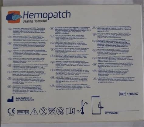 Cotton Polyster White Baxter Hemopatch Sealing Hemostat For