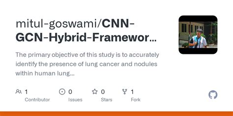 Github Mitul Goswami Cnn Gcn Hybrid Framework For Lung Cancer