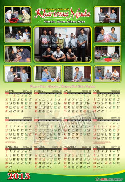 62 Ide Contoh Desain Kalender 1 Lembar Desain Kalender