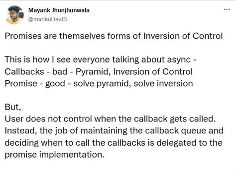 Mayank Jhunjhunwala 🧑‍💻📈 On Linkedin Javascript Promise Async