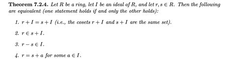 Solved 7 2 3 Proves Theorem 7 2 4 Let R Be A Ring Let I Chegg