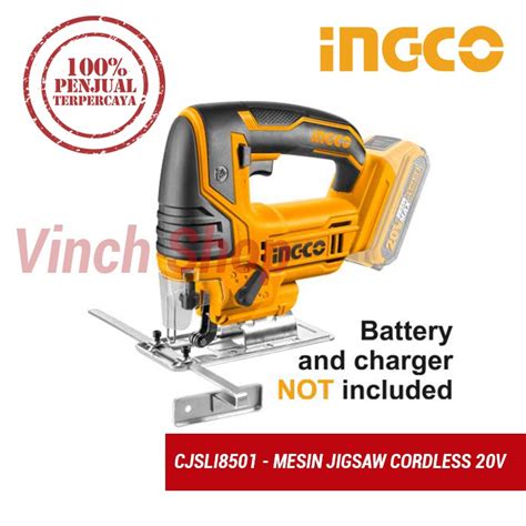 Jual GERGAJI JIGSAW JIG SAW MESIN GERGAJI LISTRIK JIGSAW CORDLESS BATERAI GERGAJI TANGAN INGCO