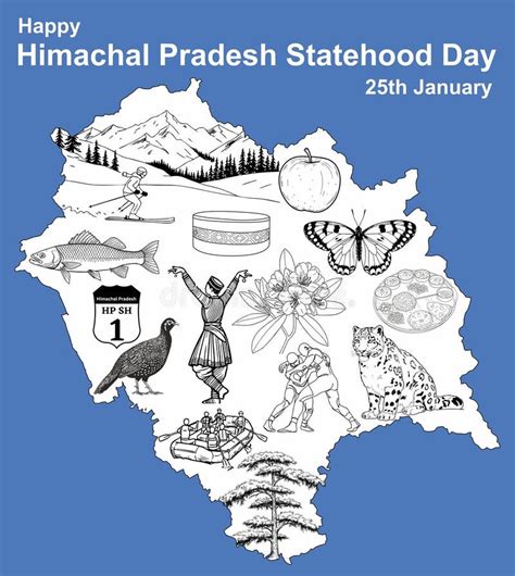 This Illustration Marks Himachal Pradesh Statehood Day January 25th