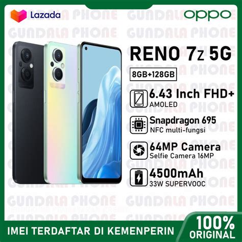 Oppo Reno 7z 5g 8128gb Triple Camera 64mp Snapdragon 695 Garansi