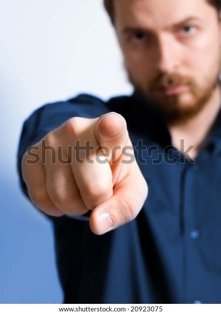 Serious Adult Man Pointing Towards Viewer Stock Photo Shutterstock