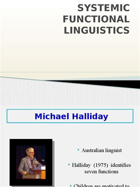 systemic functional linguistics linguistics semantics