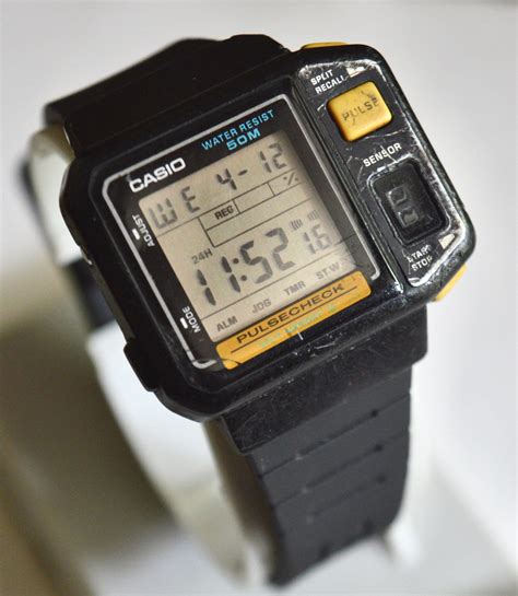 Casio Jp W Pulse Check Module Vintage Casio Digital Watch