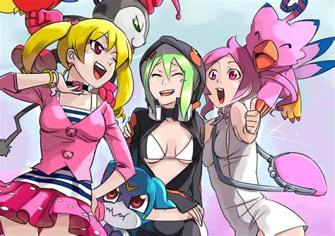 Opossummon Piyomon Rindou Akiho Shinomiya Rina Suzaki Airu V Mon