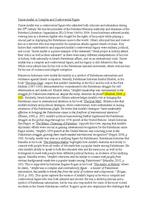 Historical Investigation Assignment Yasser Arafat Yasser Arafat A
