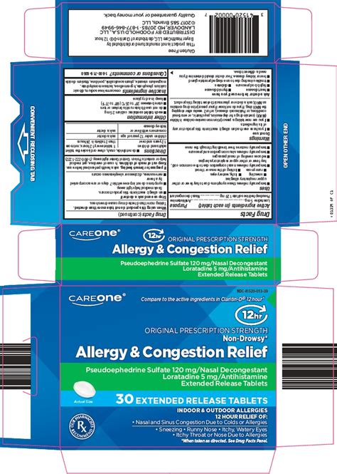Buy Loratadine Pseudoephedrine Careone Allergy And Congestion Relief