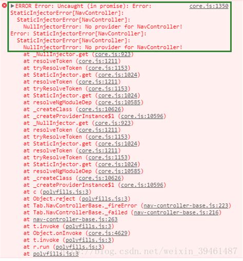 Ionic Uncaught In Promise Error StaticInjectorError NavController