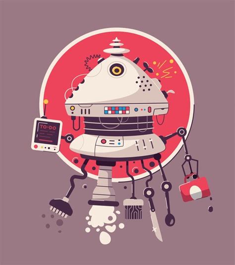 Assistente Polivalente Dona De Casa Vetor Premium