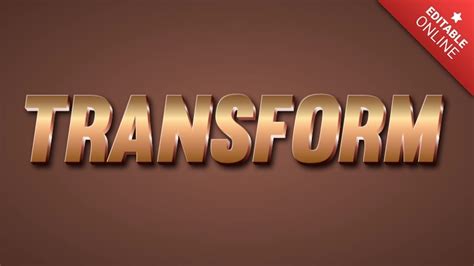 Transform Bronze Text Effect Generator