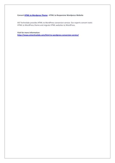 Ppt Convert Html To Wordpress Theme Html To Responsive Wordpress Website Powerpoint