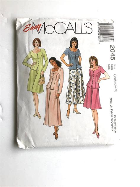 Mccall S 2045 Vintage Women S Two Piece Dress Pattern Etsy Two