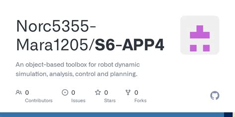 Github Norc5355 Mara1205s6 App4 An Object Based Toolbox For Robot