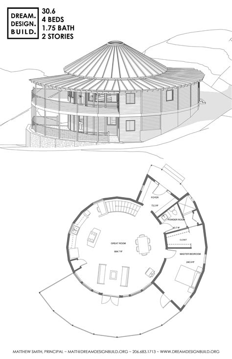 30ft Yurt Design With Spiral Staircases And Observation Tower Yurt