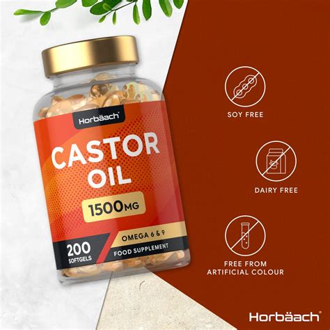 Castor Oil 1500 Mg 200 Softgels