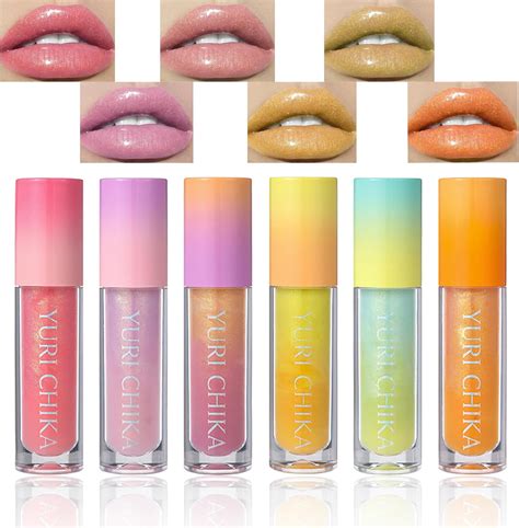 6 Pcs Lip Gloss Set Long Lasting Lip Oil Light Lipgloss Set Glitter
