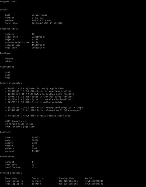 Github Arzzenmongodb Info Mongodb Info Command Line Tool To Get