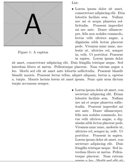Floats Wrapfig Followed By A List Items After The First Does Not Wrap Around Correctly TeX