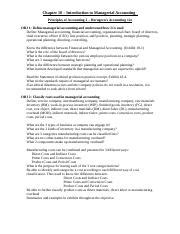 Chapter 18 1 Docx Chapter 18 Introduction To Managerial Accounting