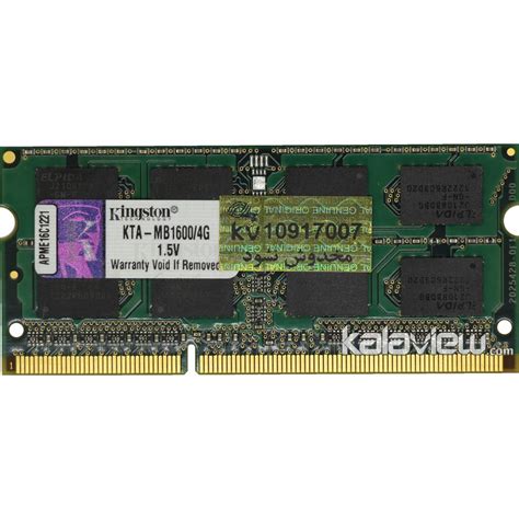 رم لپ تاپ کینگستون 4gb مدل Ddr3 باس 1600mhz12800 چین Kta Mb16004g تایمینگ Cl11 رم لپ تاپ کینگستون 4gb مدل Ddr3 باس 1600mhz12800 چین Kta Mb16004g تایمینگ Cl11